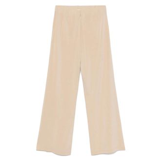 Le Tricot Perugia Weite Hose mit elastischem Bund - - Trousers - Damen - Beige - L