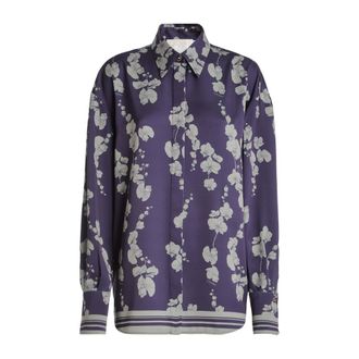 Genny Chemise &agrave; imprim&eacute; floral - Femme - Blouses et Chemises - Bleu - Taille: 38 FR
