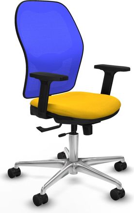 Piqueras y Crespo Verwaltungsstuhl mit 2D-Armen, h&ouml;henverstellbare Lendenwirbelst&uuml;tze, ausgestattet mit Syncro/Traslack und eingespritztem Schaum. Mit Rollen von 65 mm 