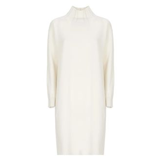 Fabiana Filippi Wollmischkleid mit hohem Kragen - - Dresses - Damen - Wei&szlig; - S