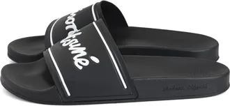 Maison Kitsun&eacute; Handwriting Logo Slides - Black