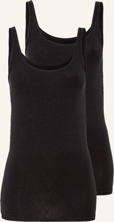 Schiesser 2er-Pack Tops 95/5 schwarz
