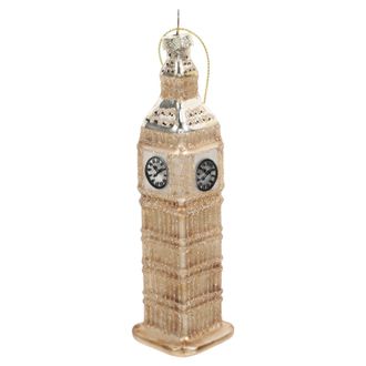 BESPORTBLE Sewroro Weihnachtliche Gro&szlig;e Londoner Glasfigur H&auml;ngend Dekoratives Uhr Ornament Kreative Retro Dekoration f&uuml;r Wohnzimmer und Schlafzimmer