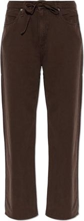 Rag & Bone Jean Large Jambe &agrave; Cordon Phoebe Plume - Femme - Pantalons - Brun - Taille: 40 FR