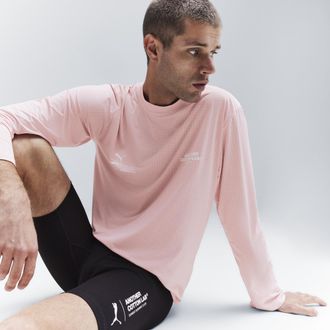 Puma T-shirt &agrave; manches longues Sunday Running Club PUMA x ANOTHER COTTON LAB Unisexe, V&ecirc;tements, Rose, XL