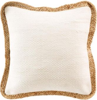 Douceur d'Int&eacute;rieur Akina Kissen mit abziehbarem Bezug (45 x 45 cm), Natur, Baumwolle und Polyester mit Jute