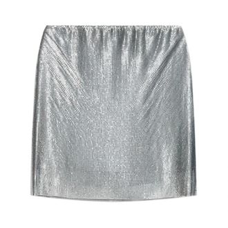 Versace Cielo Stellato Minirock aus Metallmesh - - Skirts - Damen - Grau - S