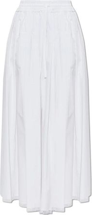 Dolce & Gabbana Femme, Jupes, Blanc, Taille: 36 FR Jupe en coton avec empi&egrave;cements en dentelle