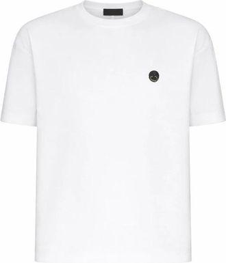John Richmond Homme, Tops, Blanc, Taille: S T-shirt &agrave; motif logo