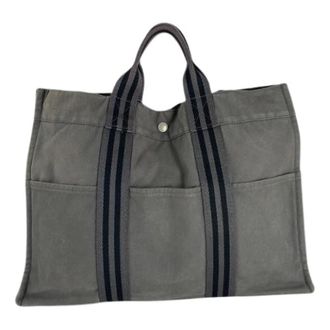 Herm&egrave;s Pre-owned Baumwolltasche - - Pre-owned - Damen - Grau - ONE SIZE