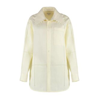 Bottega Veneta Femme, Blouses et Chemises, Jaune, Taille: 34 FR Chemise &agrave; Col Brod&eacute;