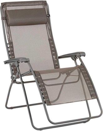 Lafuma Mobilier Fauteuil Relax Transat Jardin - Chaise Longue Z&eacute;ro Gravit&eacute; - Xl - Rsxa Clip Xl - Batyline Iso - Marron Graphite - Lafuma Mobilier