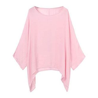 Generic Hauts amples en lin pour femme - Manches longues - Couleur unie - Chemisier pour femme - Blouses et chemises boh&egrave;me baggyshirts blancs - Taille 20 - C