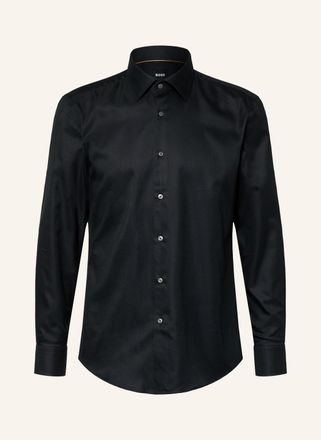 HUGO BOSS Hemd Hank Slim Fit schwarz