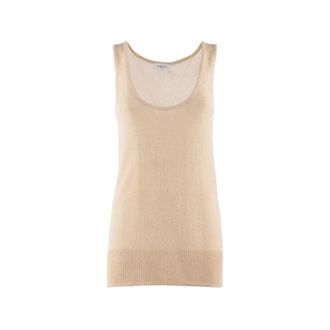 Nenette Sand Viskose Top - - Tops - Damen - Beige - S