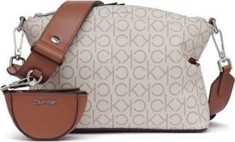 Calvin Klein 2 in 1 Top Zip Crossbody, Sac &agrave; bandouli&egrave;re Cypress 2 en 1 avec Fermeture &eacute;clair sur Le Dessus Femmes, Vanille/Kaki/Caramel, Taille Unique