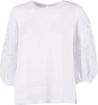 Max Mara Femme, Blouses et Chemises, Blanc, Taille: 42 FR Top-Canottiera in tes. Ordine