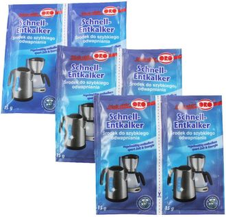 Com-Four 6x 15g Orofix Schnell-Entkalker - Kalkreiniger - Entkalkung f&uuml;r Wasserkocher, Haushaltsger&auml;te, Kaffeemaschinen - Anti-Kalk-Pulver - einfach anzuwenden