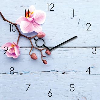 Eurographics Platin Art UD-DT41079 Wanduhr, Blue Wood 13,12x13,12, Stück: 1