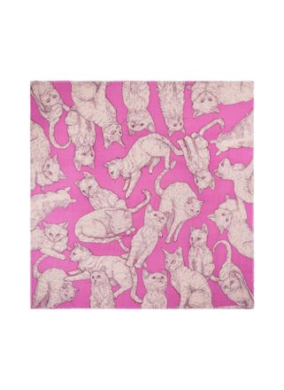 Codello PRINTED SQUARE POLYACRYL CATS 52T0044 in Pink Tuch