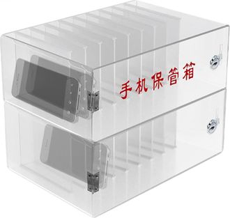 Generic Handy-Aufbewahrungsschrank aus Acryl, Handy-Schlie&szlig;fach, mit Schl&uuml;sselschloss und Nummerierten F&auml;chern, Zur Wandmontage Oder Als Tischger&auml;t, Ideal f&uuml;r