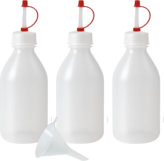 mikken Art 3 Spritzflaschen 250 ml BPA frei made in Germany - inkl. Einfülltrichter