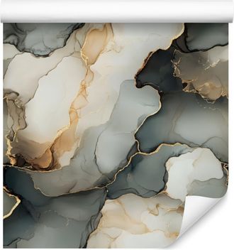 OEM Carta Da Parati Ink Grigio Chiaro, Grigio E Marrone 50x1000 Cm