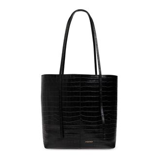 By Malene Birger Abilso Croco Leder Tote - - Bags - Damen - Schwarzk - ONE SIZE