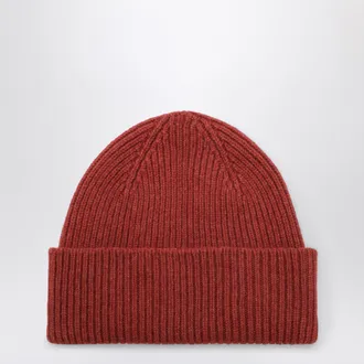 Le Bonnet Beanie aus Wolle und Caregora in Terra