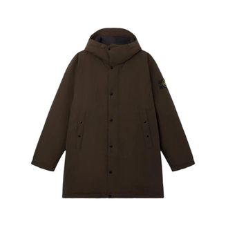 Stone Island Langer Parka - - Coats - Herren - Braun - M