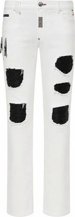 Philipp Plein Homme, Jeans, Blanc, Taille: W30 Rock Star Fit Jeans