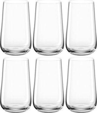 Leonardo 066417 LD Becher 530ml Brunelli 6er, Glas, 530 milliliters, Klar