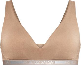 Emporio Armani Femme, Sous-v&ecirc;tements, Beige, Taille: 40 FR Logo Bra