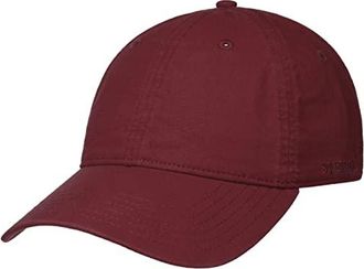 Stetson Casquette Ducor Sun Guard Femme/Homme - en Coton Fitted Protection Solaire avec Visiere, Ferme a lArriere Ete Printemps-ete - M (56-57 cm) Bordeaux