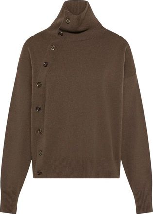 Seventy Femme, Pulls, Brun, Taille: 36 FR Pull col roul&eacute; avec boutons