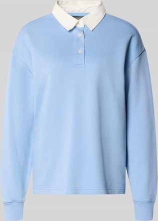 GANT Longsleeve mit Polokragen und kurzer Knopfleiste