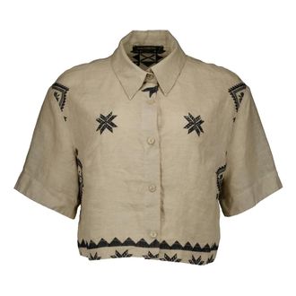 Greek Archaic Kori Femme, Blouses et Chemises, Beige, Taille: 42 FR 2145025 Top