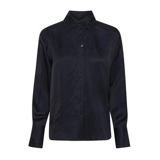 Inwear Marineblaue Bluse mit Langen &Auml;rmeln - - Blouses & Shirts - Damen - Blau - 2XS