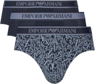 Emporio Armani Dreierpack Slips mit Core-Logo-Bund - - Underwear - Herren - Blau - S