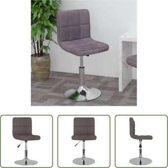 vidaXL vidaXL Barhocker mit Gasdruckfeder - Drehbarer Barhocker Taupe Stoff