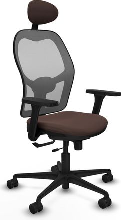 Piqueras y Crespo Ergonomischer Home Office Jorquera Stuhl mit 3D-Armen, h&ouml;henverstellbarer Lendenwirbelst&uuml;tze und festem Kopfteil, ausgestattet mit Syncro/Traslack und