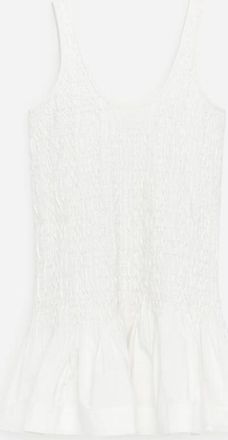 Arket Und Laila Gohar Kleid Mit Falten -Wei&szlig;