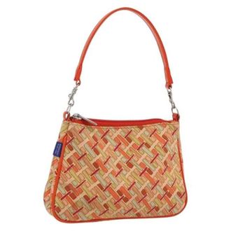 Burberry Sac &agrave; bandouli&egrave;re en toile Pre-owned - Femme - Pre-owned - Orange - Taille: ONE Size