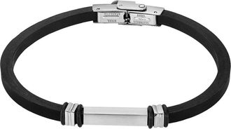 Lotus Bracelet homme Style caoutchouc noir