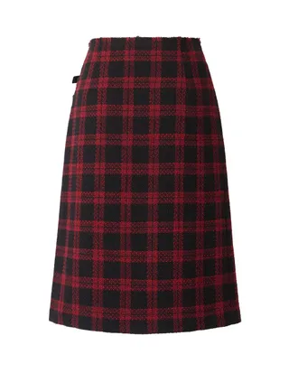 Pinko Womens Skirt Griselina Tweed Black-Red Outer: Polyester Black/red