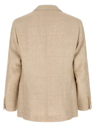 Brunello Cucinelli Mens Beige Silk Two-Piece Suit