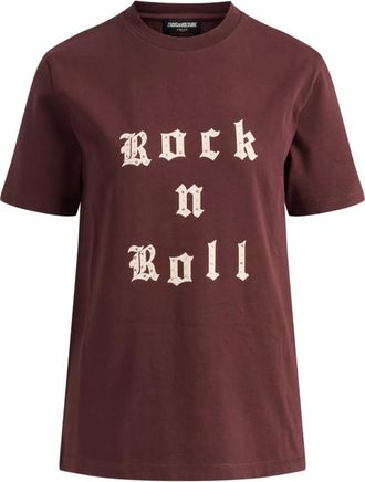 Zadig&Voltaire Femme, Tops, Rouge, Taille: 38 FR Edwin TC Rock N Roll Strass