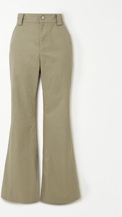 Balenciaga Schlaghose Mit Schmalem Bein Aus Biobaumwolle - Grün