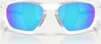 Oakley eckige Sonnenbrille mit blau verspiegelten Gl&auml;sern in matt transparent