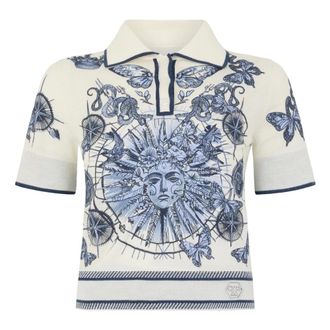 Philipp Plein Femme, Tops, Multicolore, Taille: 38 FR Polo Butterfly Tattoo